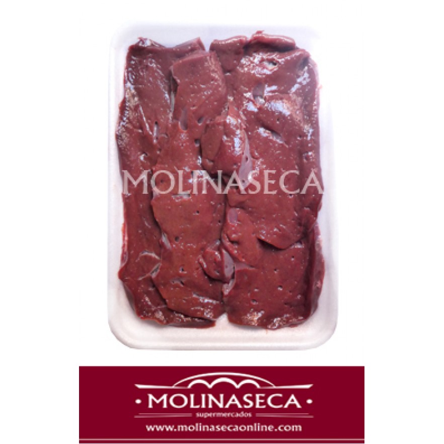 Filetes de higado de Ternera peso aproximado bandeja 500 grs Filetes de higado de Ternera peso aproximado bandeja 500 grs