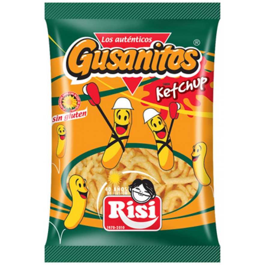 RISI Gusanitos con ketchup sin gluten bolsa 85 grs
