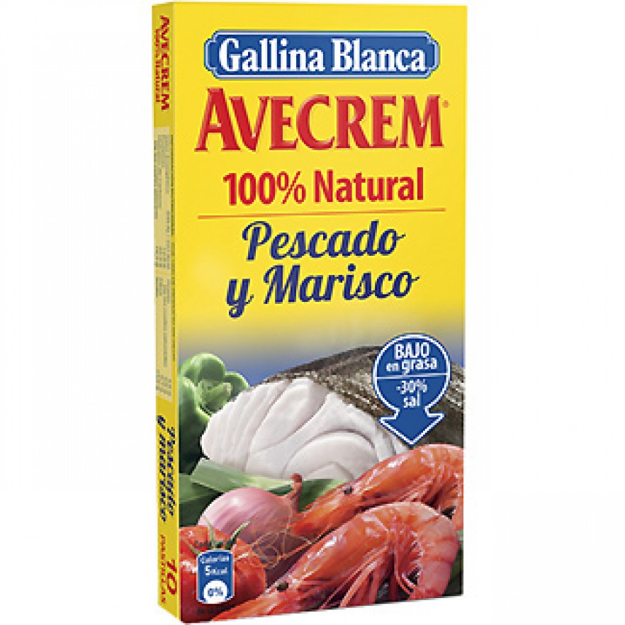 GALLINA BLANCA AVECREM caldo de pescado 100% natural estuche 8 pastillas