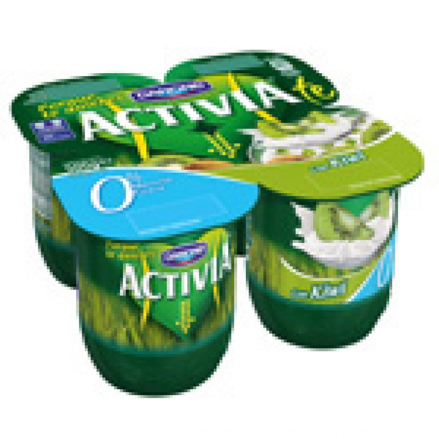 DANONE ACTIVIA 0% yogur con kiwi pack 4
