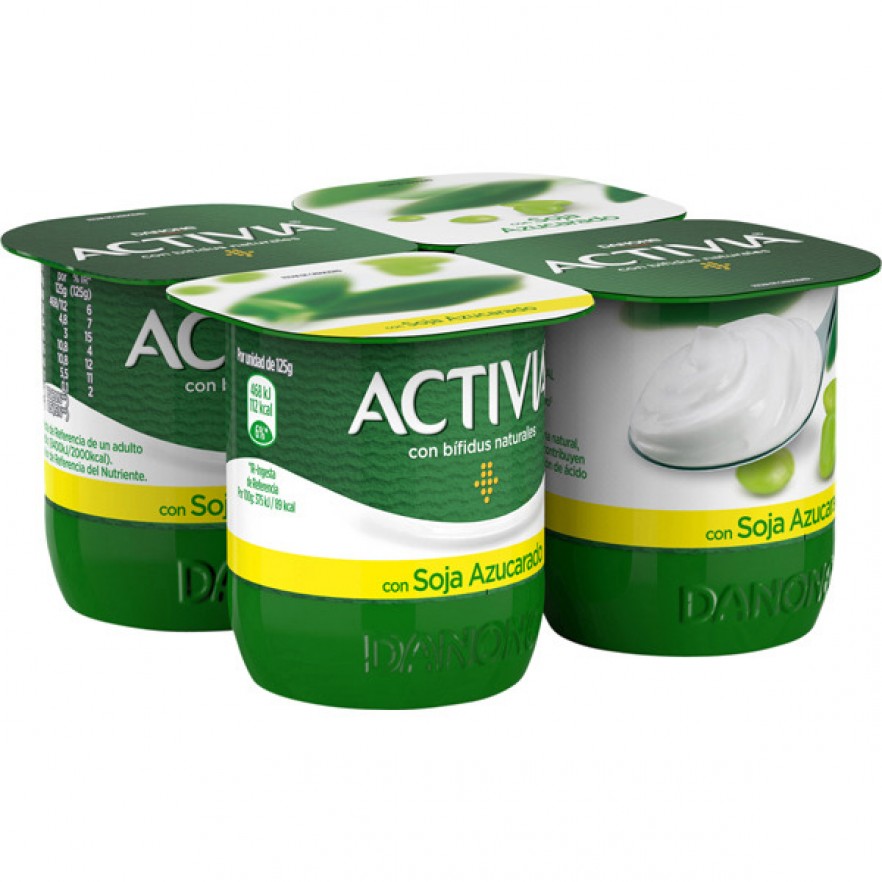 DANONE ACTIVIA yogur soja pack 4