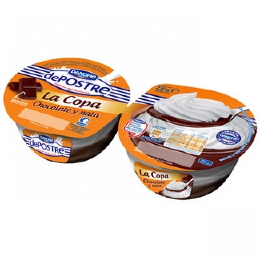 DANONE copa de chocolate y nata pack 2