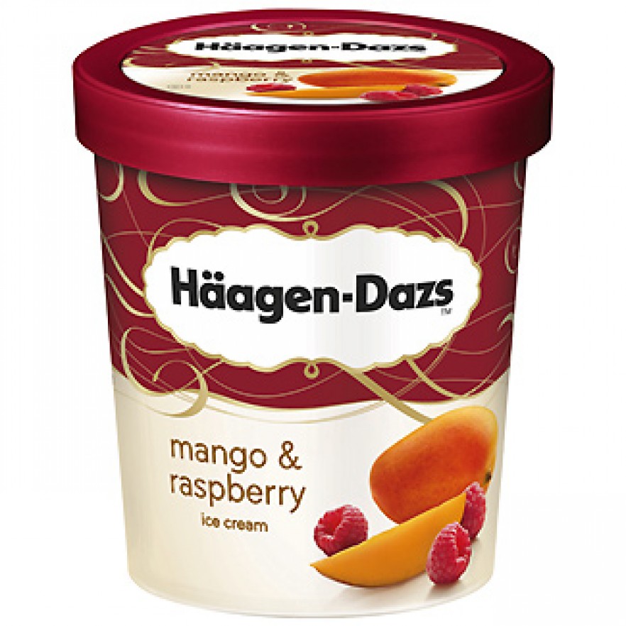 HAAGEN-DAZS mango y frambuesa tarrina 500 ml