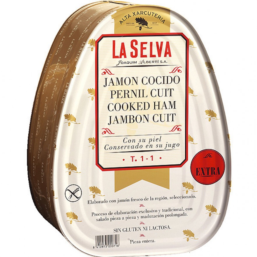 Jamon cocido sin fosfatos sin gluten LA SELVA de lata peso aproximado ...