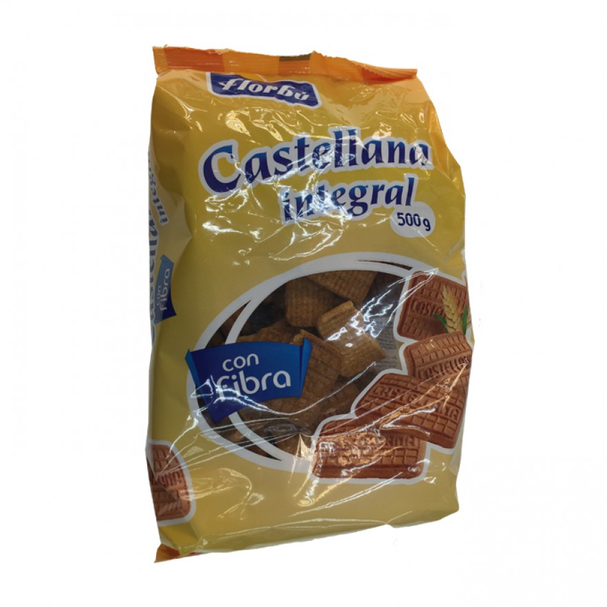 FLORBU Galletas integrales con fibra bolsa 500 grs
