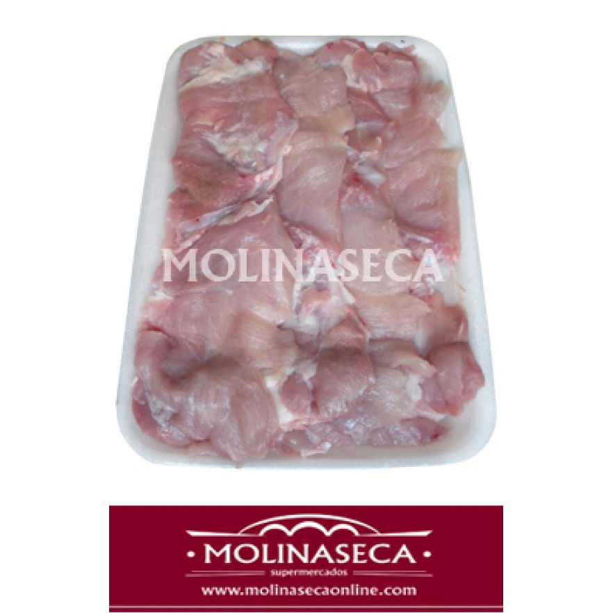 Filetes de contramuslo de Pollo 4 unidades peso aproximado bandeja 600 grs